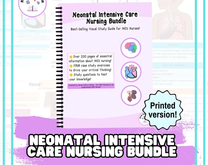 Neonatal Intensive Care Nursing Bundle: Physical Printed Book | Visual Study Guides and ...