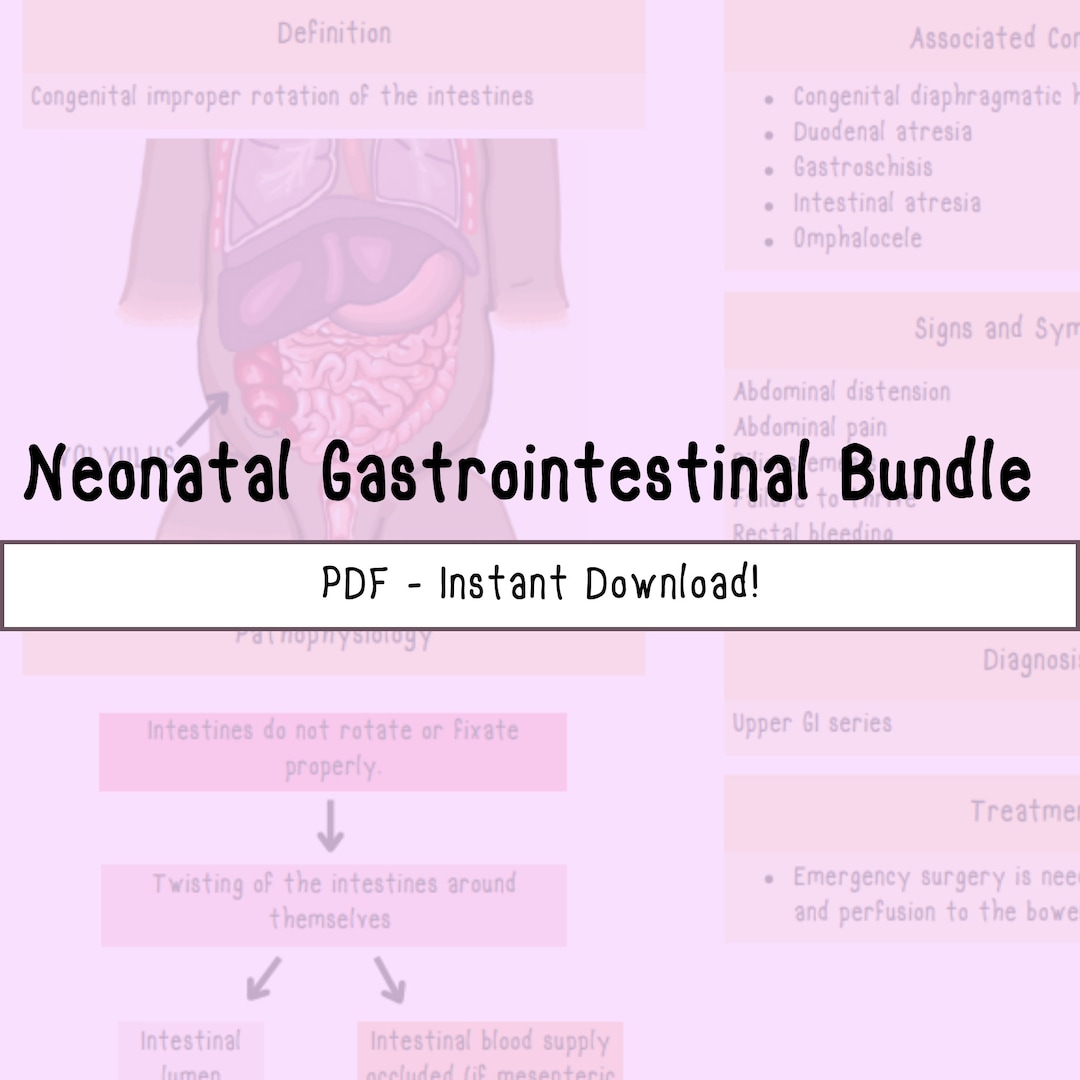 Newborn Gastrointestinal Bundle Study Guides for Rns and Nursing ...