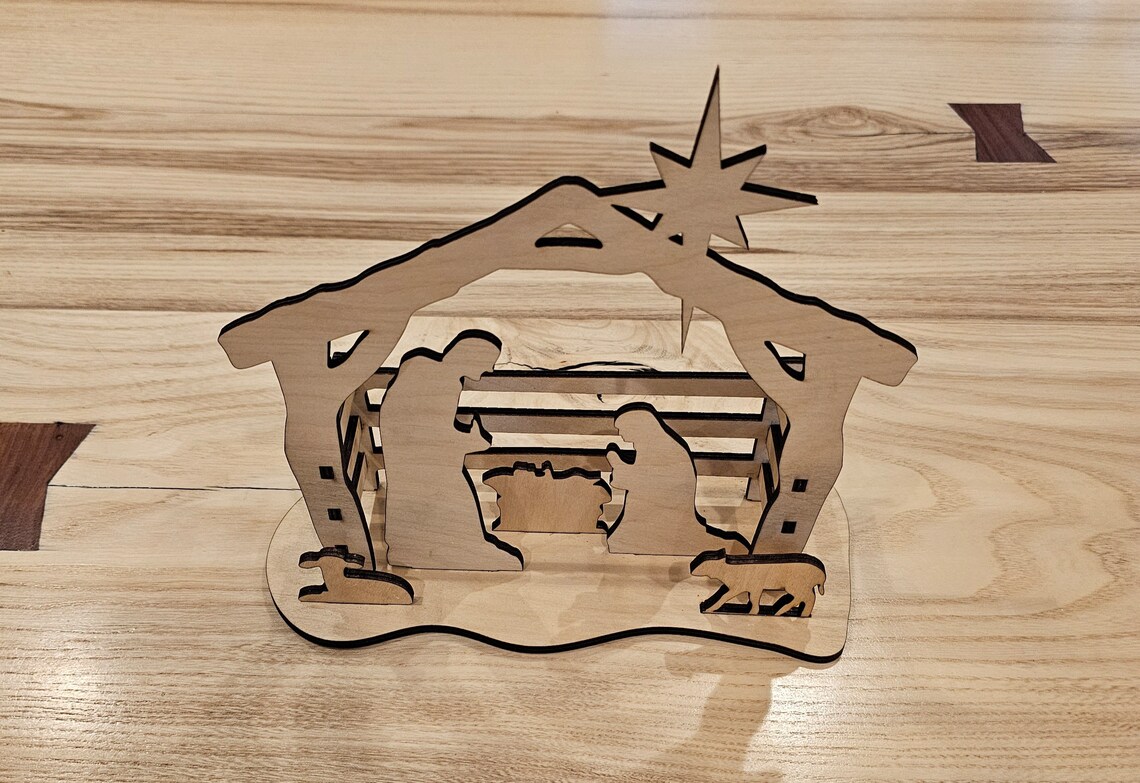 DIY Wooden Nativity Scene Kit: Unfinished Christmas Project - Etsy