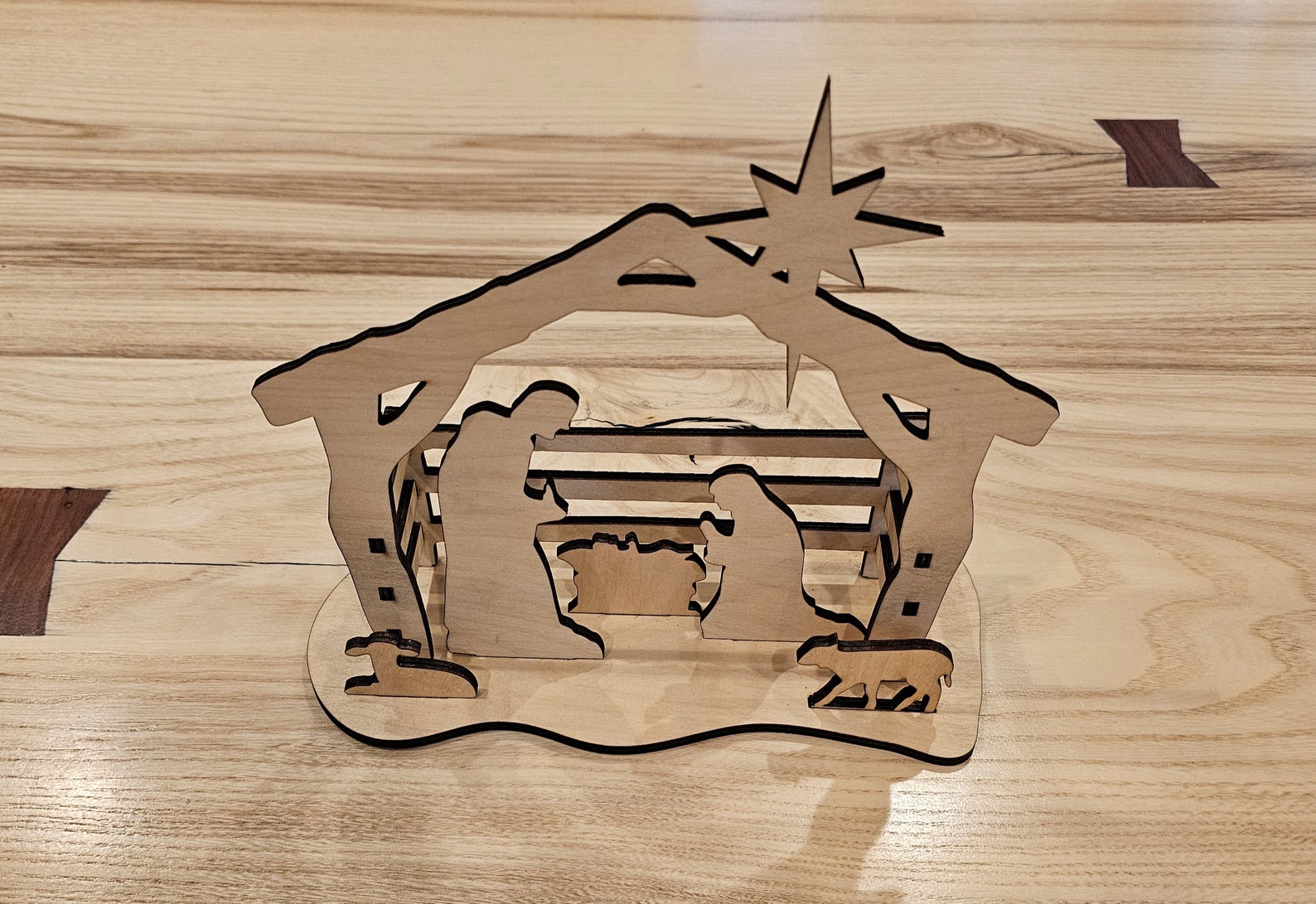 Wooden Nativity Scene, Christmas Nativity Scene Kit, Unfinished DIY ...
