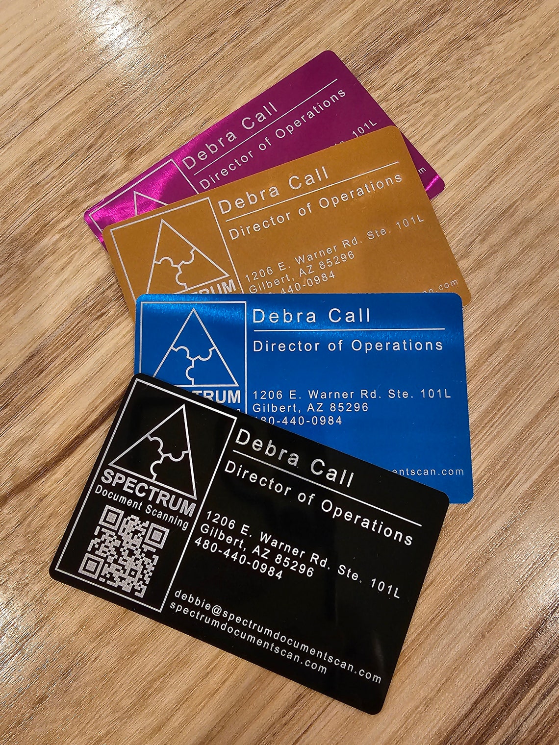Aluminum Business Cards, Business Cards With QR Code, Metal Business ...