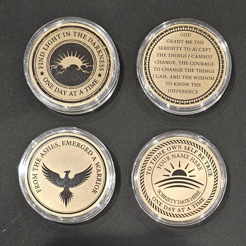 Personalized Sobriety Coin - Any Year Anniversary - AA Medallion ...