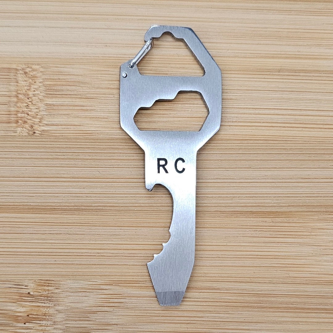 Personalized Key-shaped Stainless Steel Multitool Keychain - Etsy
