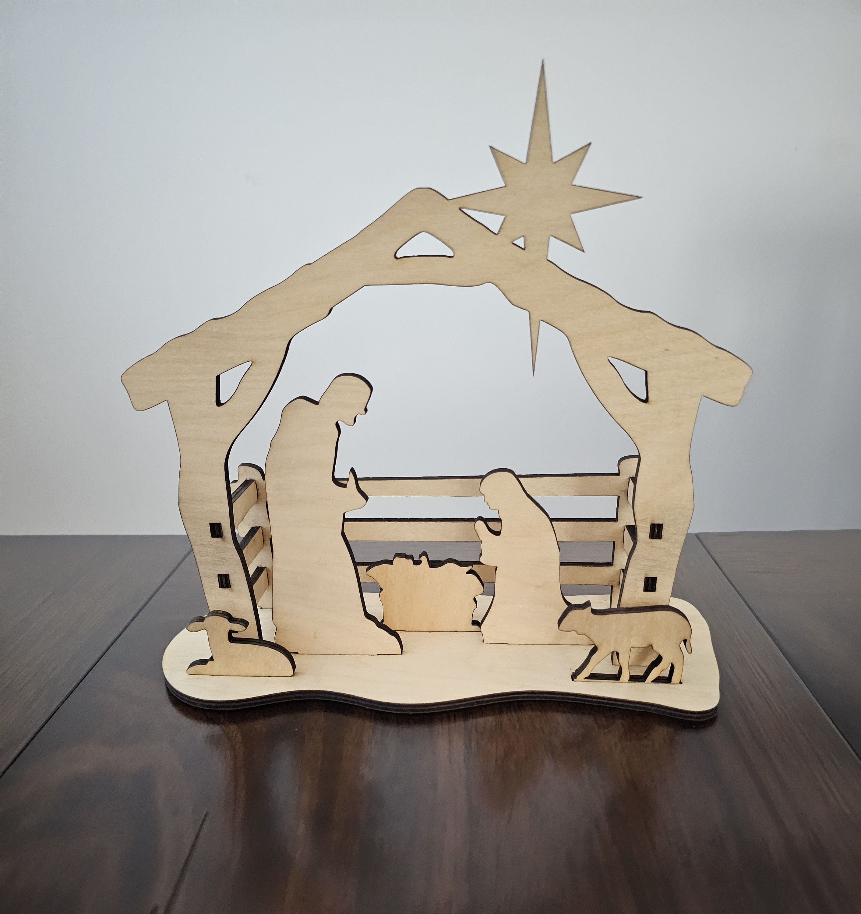 Wooden Nativity Scene, Christmas Nativity Scene Kit, Unfinished DIY ...