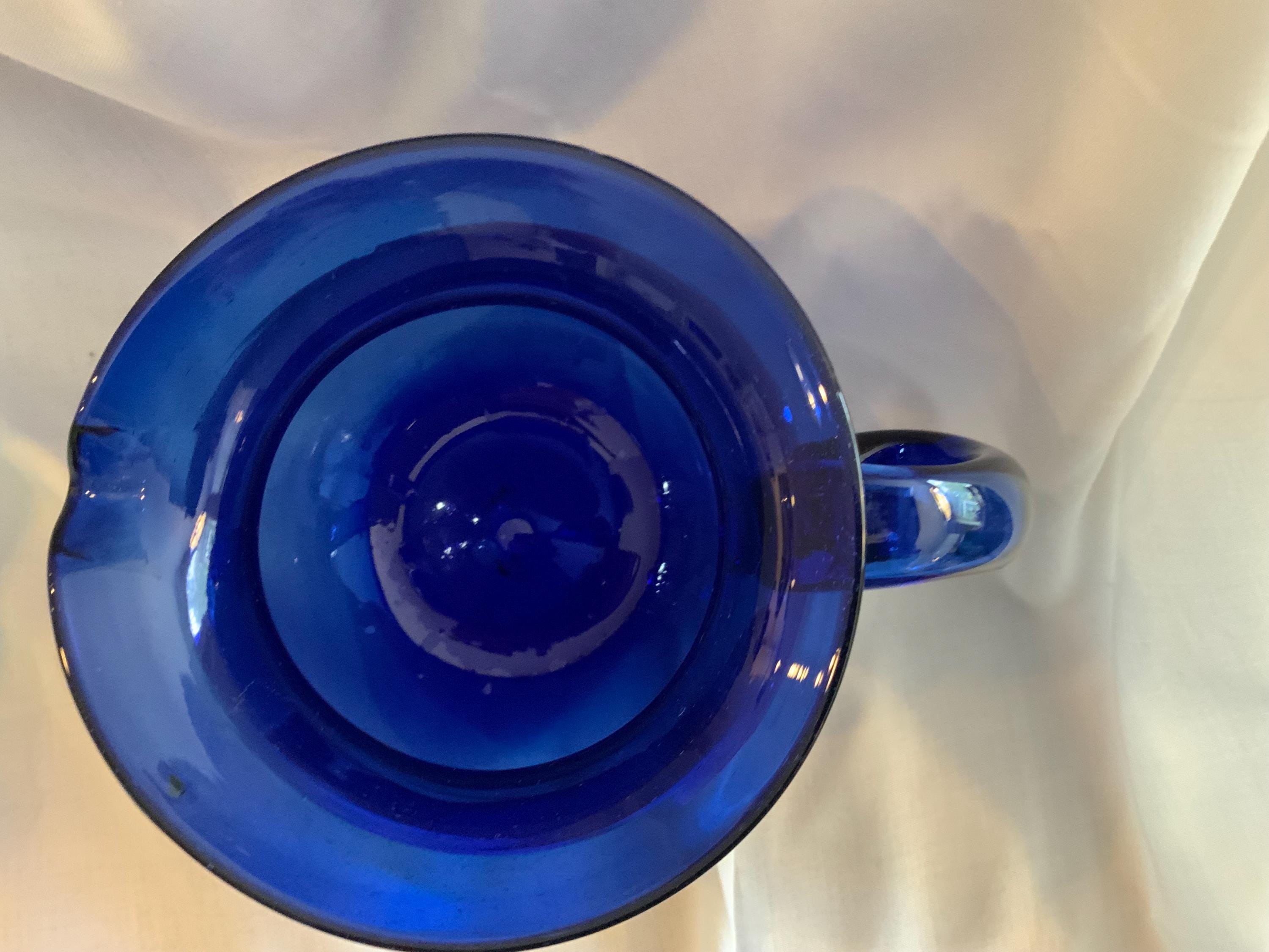 Cobalt Blue Large Hand Blown Pitcher. - Etsy