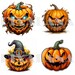 12 Evil Halloween Pumpkin Clipart, High-quality Jpgs 300dpi, Personal ...
