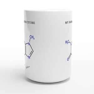 Morning Structure, Caffeine Molecule Chemical Formula Mug, Chemistry ...