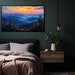The Blue Ridge Mountains Sunset Slim Canvas Painting is Ideal for a ...
