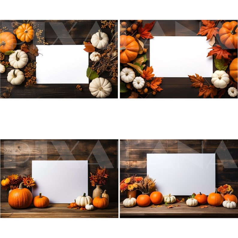 Fall Halloween Card Mockups, Message Board, JPG (digital Download) - Etsy