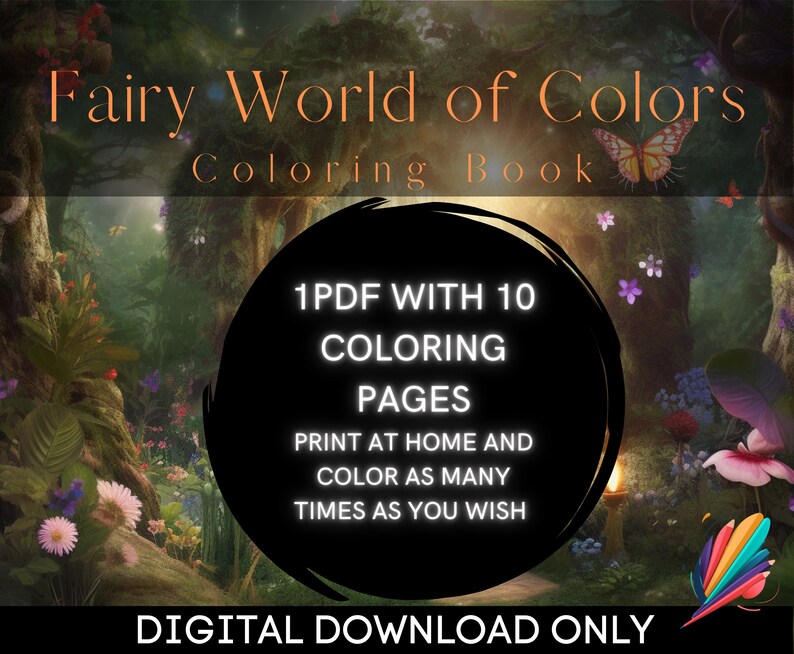 10 Beautiful Coloring Pages | Fairy World of Colors | Printable ...