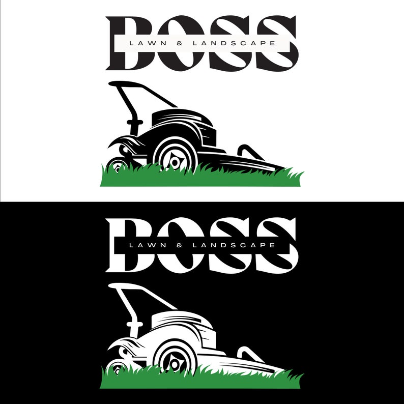 Customizable BOSS Lawn & Landscape Logo DIY - Etsy