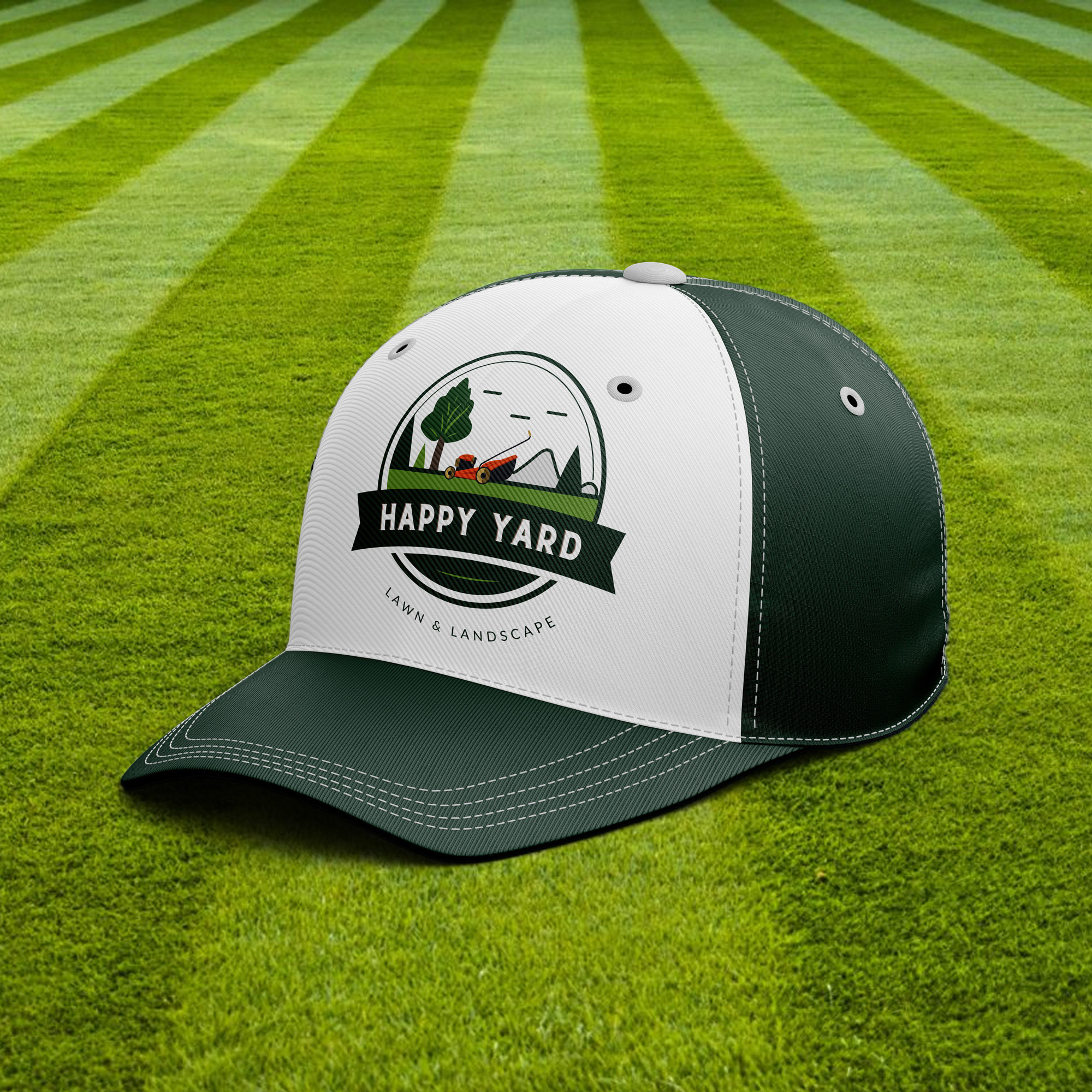 Customizable Happy Yard Lawn & Landscape Logo DIY - Etsy