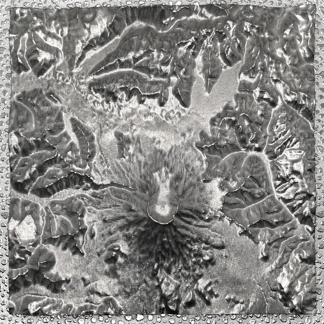 Mount st. helens 3D Relief Map – CNC Milled Aluminum Volcano Sculpture ...