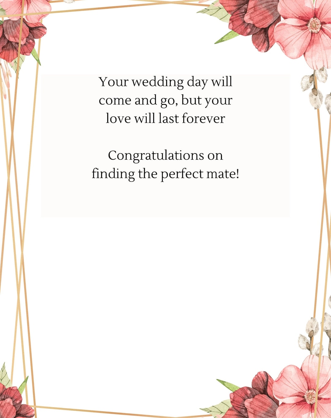 Wedding Card Wishes PRINTABLE - Etsy