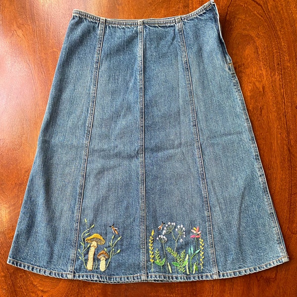 Embroidered Skirt - Etsy