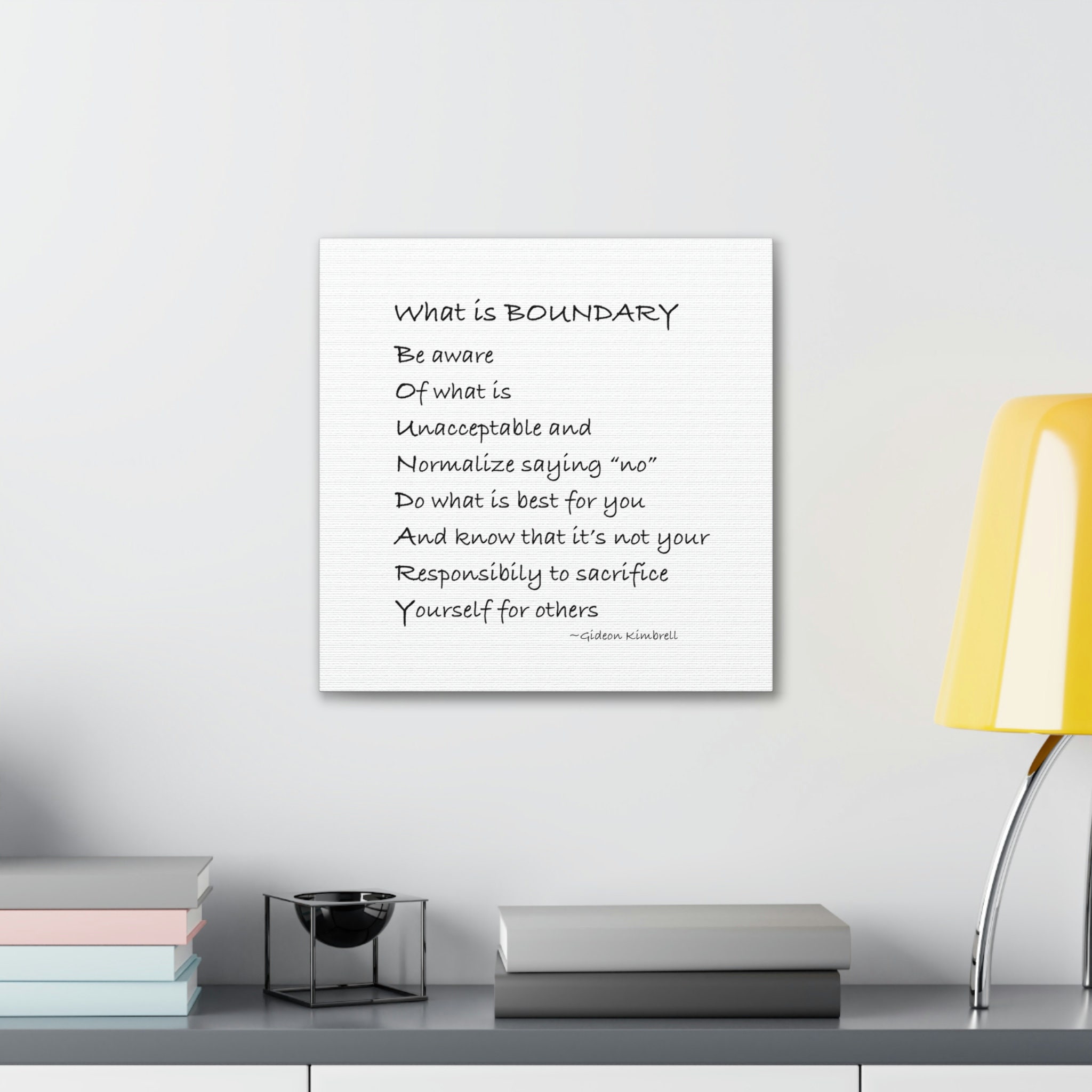 Boundary Message Inspiring Wrapped Canvas Artwork - Etsy
