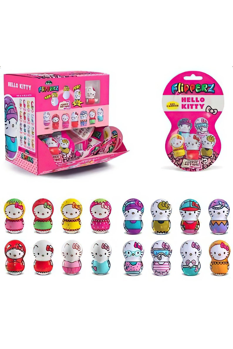 Hello Kitty Roly Poly Figures, Relkon Flipperz Hello Kitty Figures ...