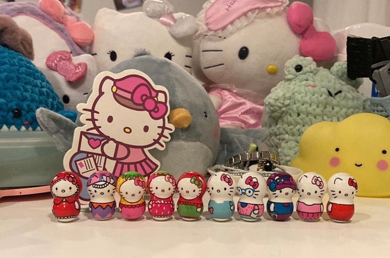 Hello Kitty Roly Poly Figure, Relkon Flipperz, Sanrio Weeble Toy - Etsy