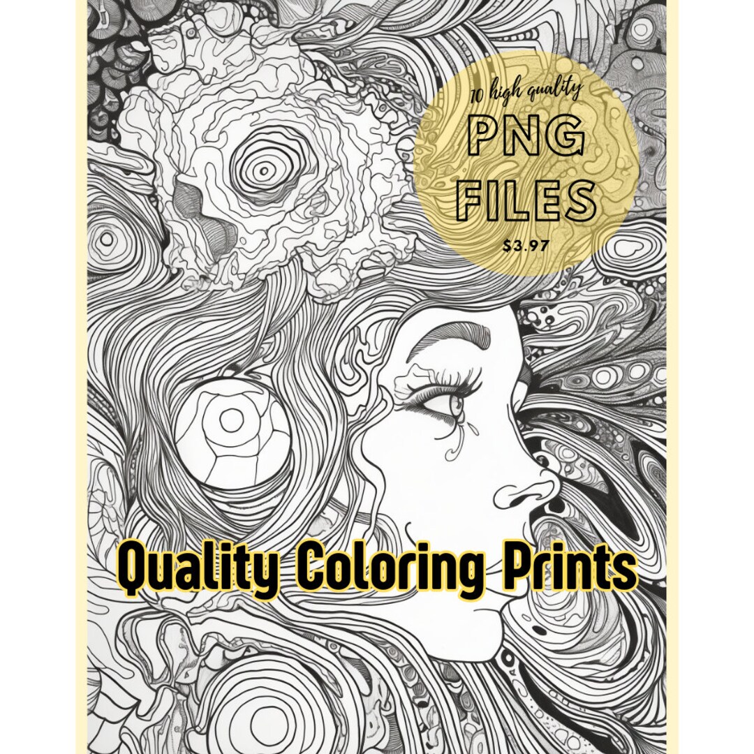 Psychedelic Coloring Pages, Adult Coloring Pages, Adult Coloring Book ...