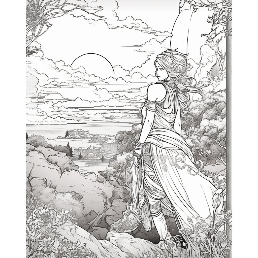 Coloring Pages for Adults, 10 Wanderer Coloring Pages, Adult Coloring ...