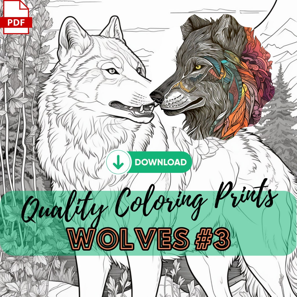 10 'wolves' Adult Coloring Pages, Adult Coloring, Coloring for Adults ...