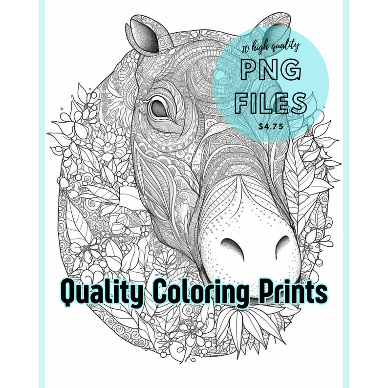 Mandala Animals 10 Coloring Pages Digital Download Adult - Etsy