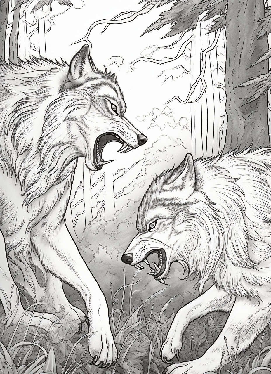 Adult Coloring Pages 20 Wolf Adult Coloring Page Collection - Etsy