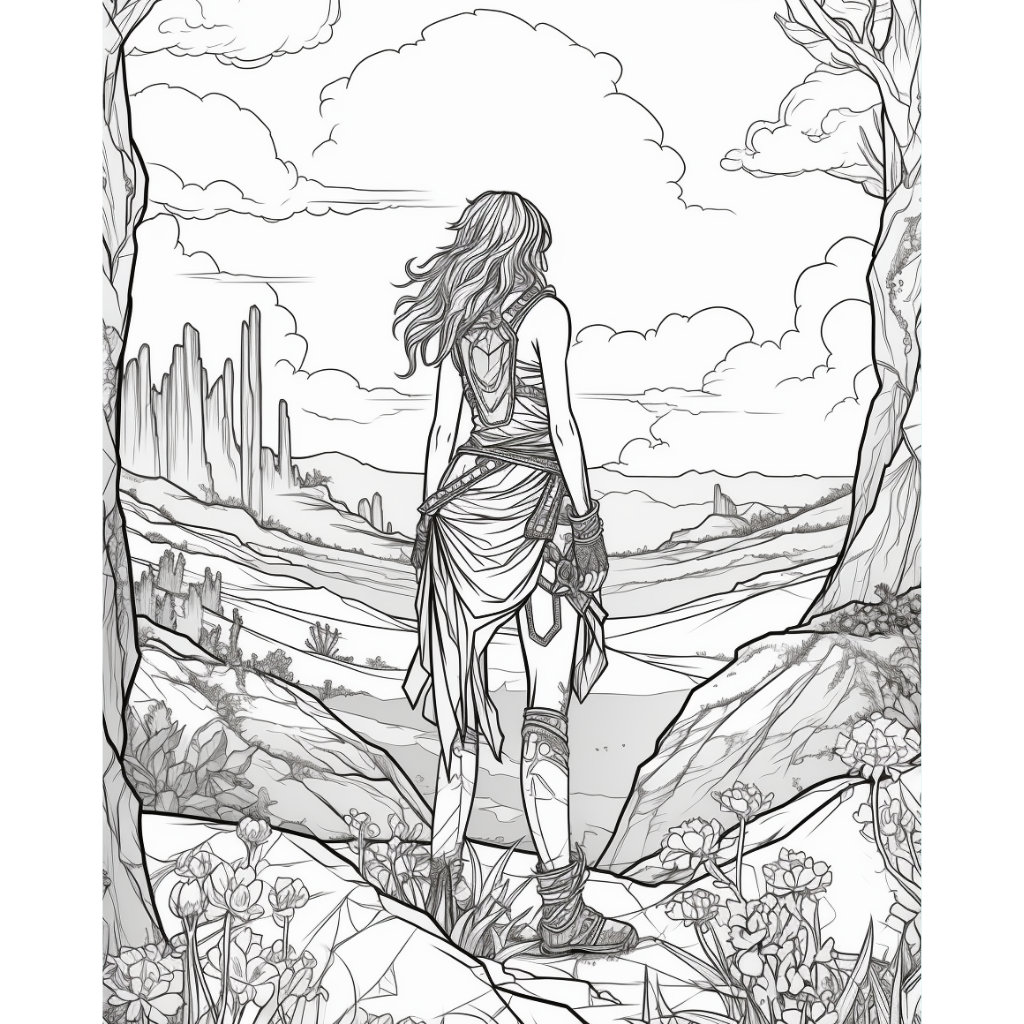 Coloring Pages for Adults, 10 Wanderer Coloring Pages, Adult Coloring ...