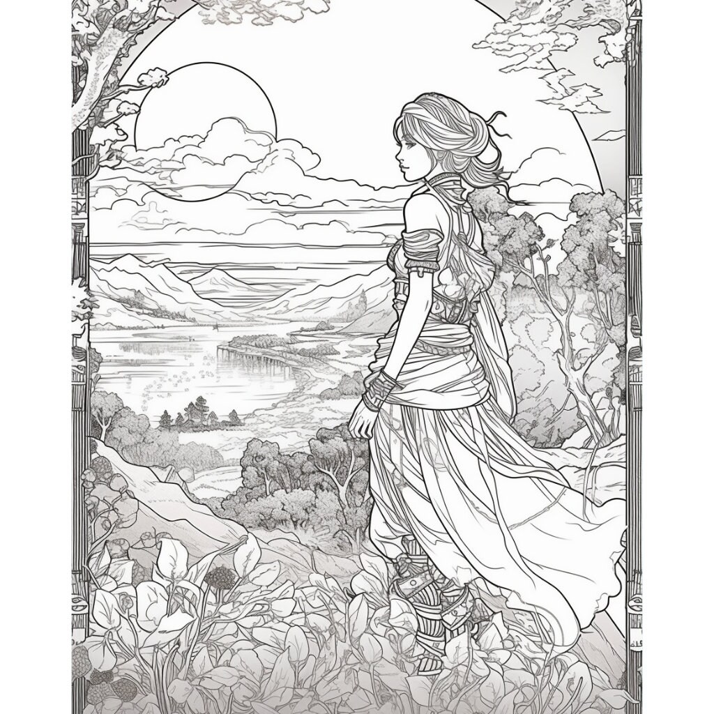 Coloring Pages for Adults, 10 Wanderer Coloring Pages, Adult Coloring ...