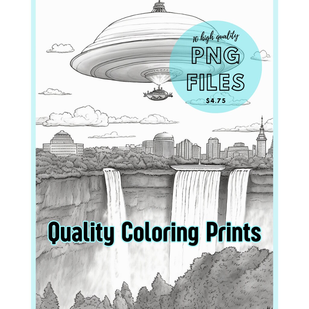 Ufos Coloring Pages, Adult Coloring Book, Adult Coloring Pages, Digital ...