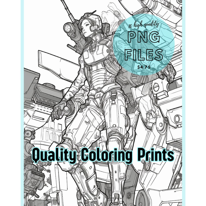 Mech Pilots 10 Coloring Pages, Adult Coloring Pages, Adult Coloring ...