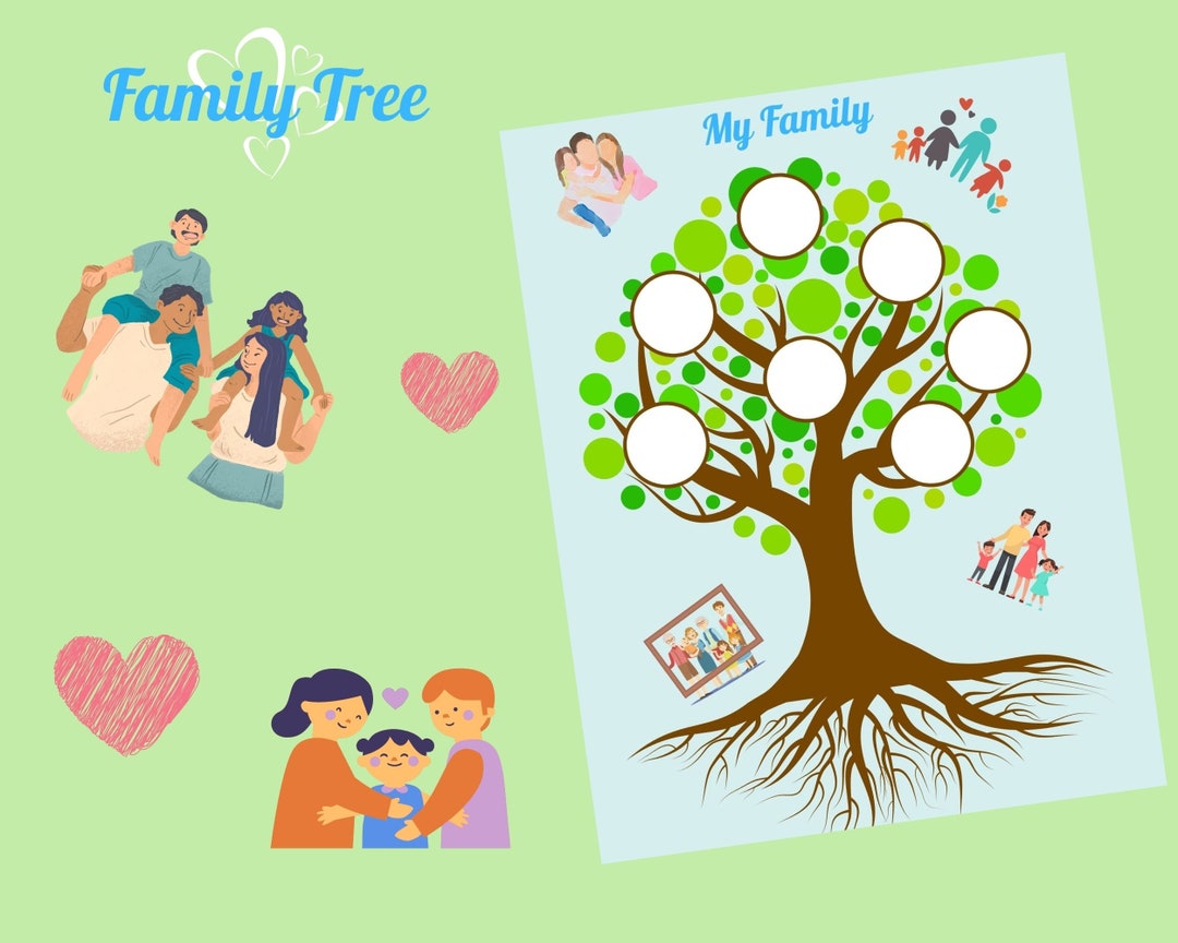 Family Tree for Kids, Family Tree, Educational Pages for Kids, Kids ...