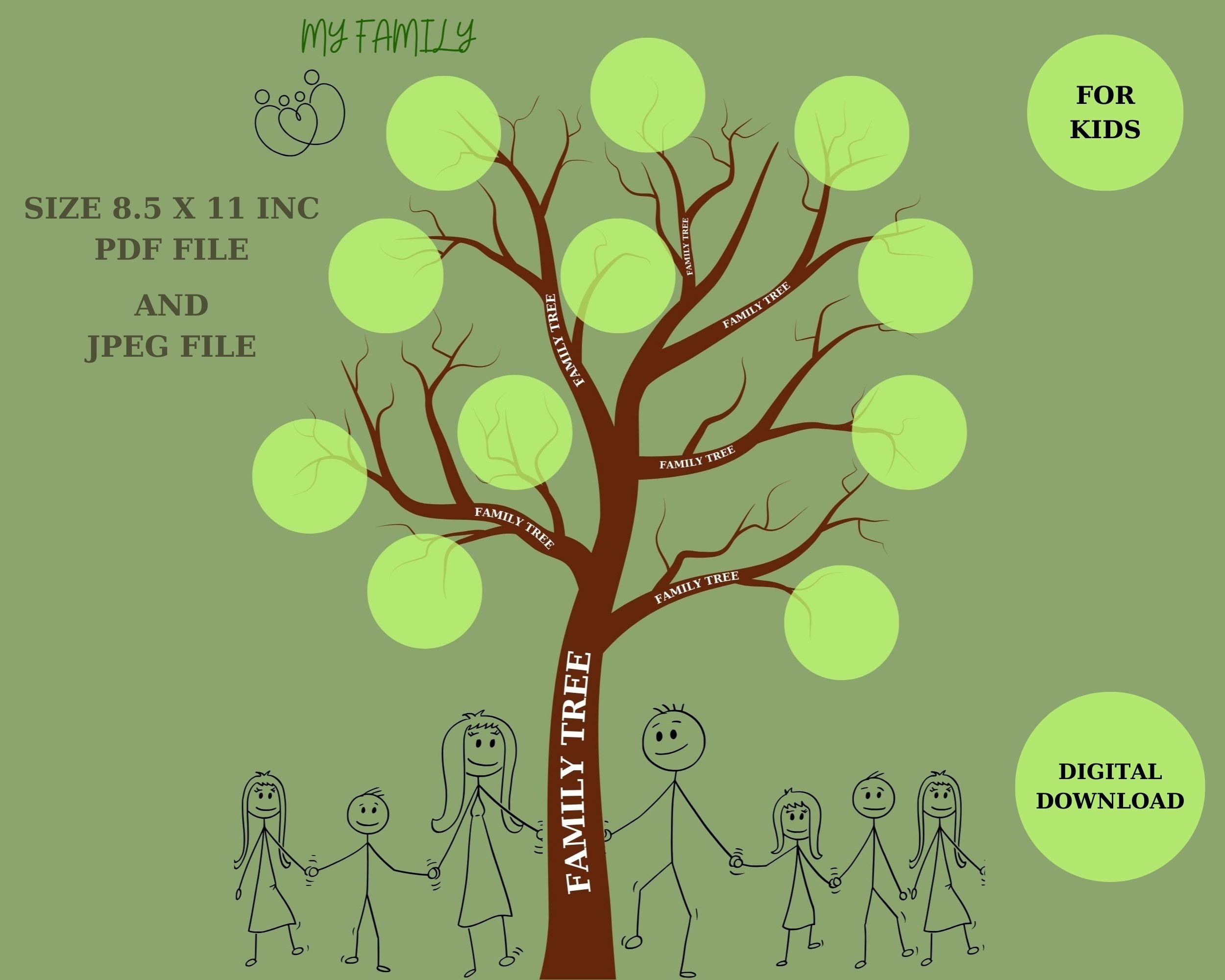 Family Tree for Kids, for School,family Tree for Kids, Family Tree ...
