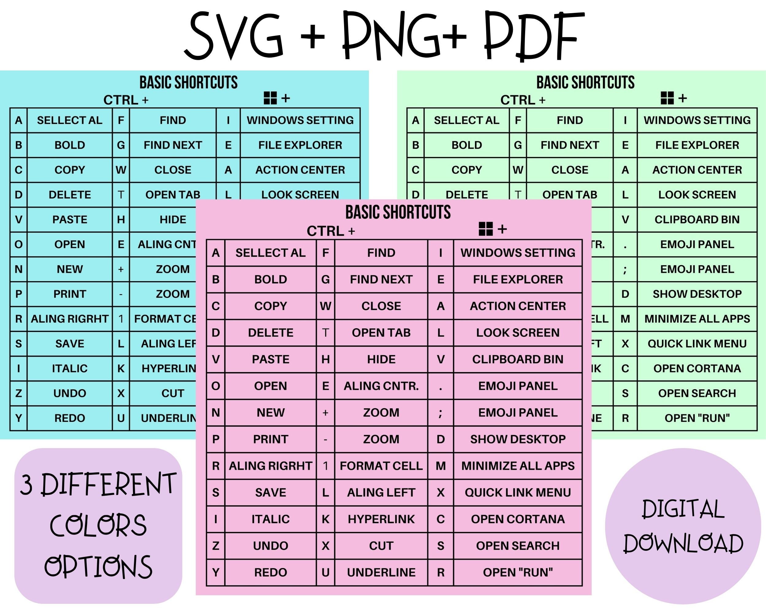 Keyboard Shortcuts,keyboard,shortcuts for Windows, Word and Excel ...