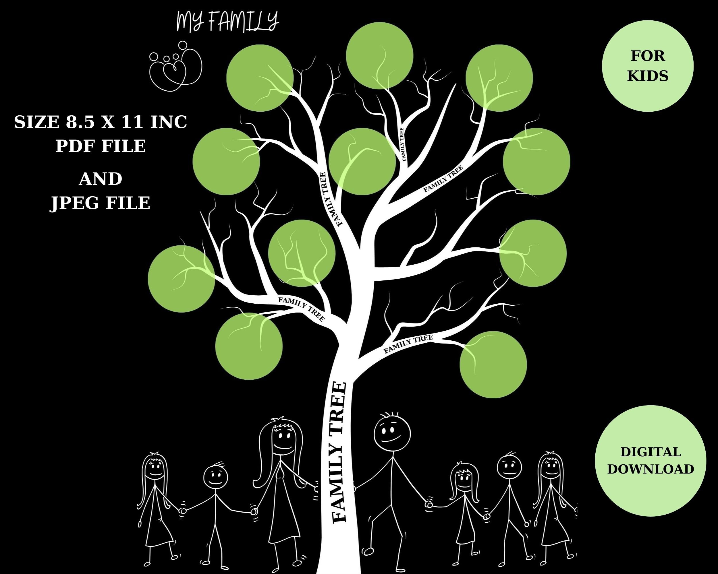 Family Tree for Kids, for School,family Tree for Kids, Family Tree ...