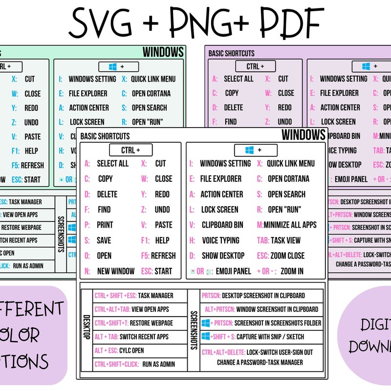 Keyboard Shortcuts Pdf - Etsy