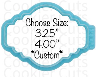 Oval Plaque Cookie Cutter Shapes Cookie Cutters Polymer Clay Cutters ...