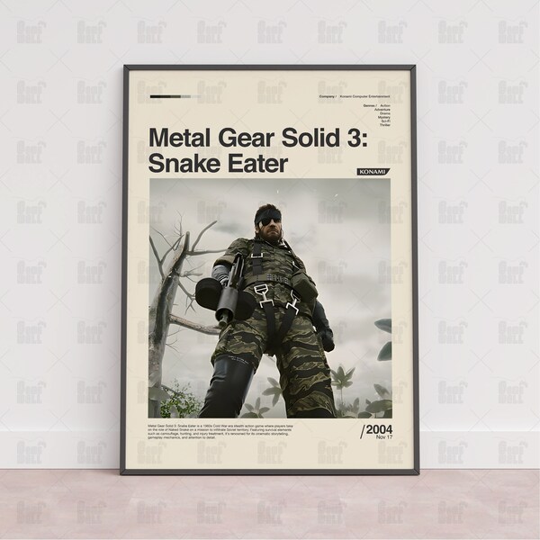 Metal Gear Solid Poster Poster - Etsy