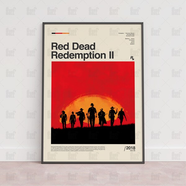 Red Dead Redemption 2 Poster - Etsy