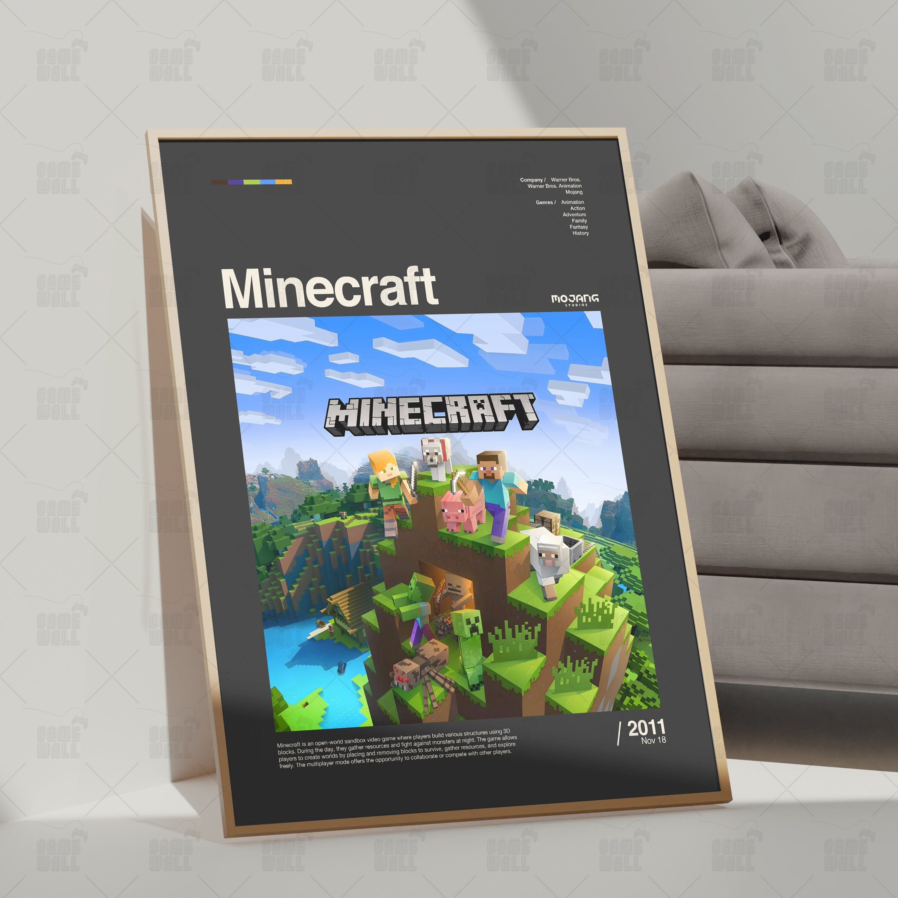 Minecraft Poster Gaming Room Poster Gaming Wall Poster - Etsy UK