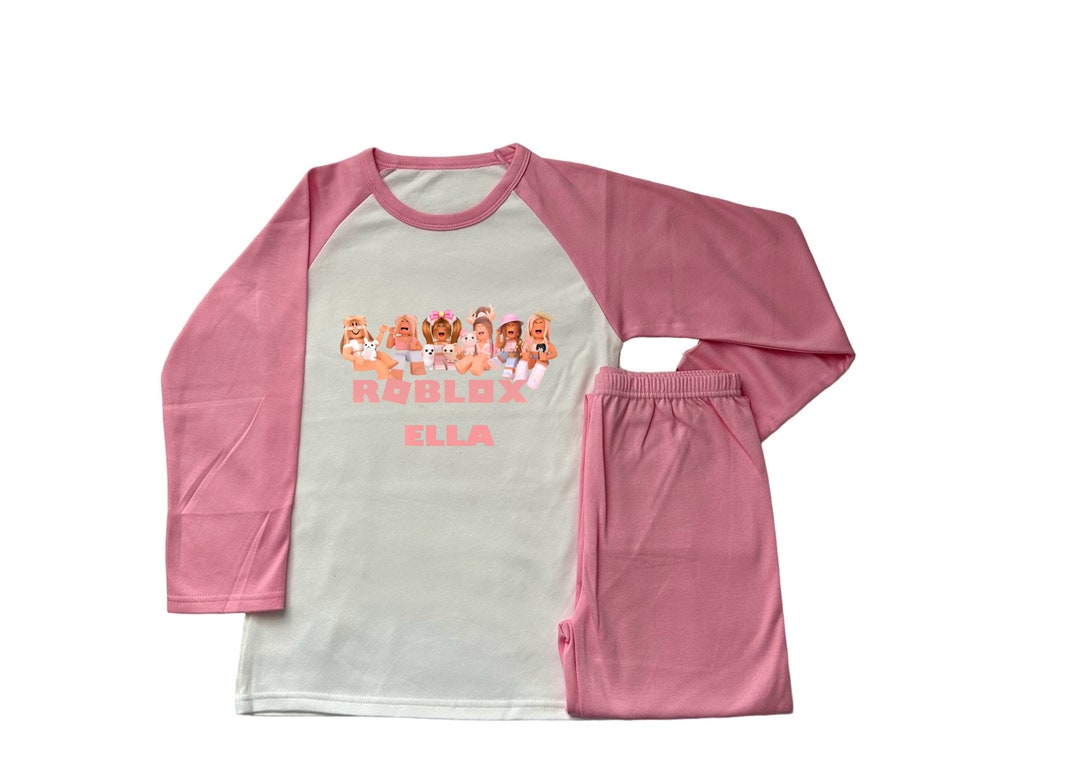 Personalised optional Roblox Girls Pyjamas Pjs - Etsy UK
