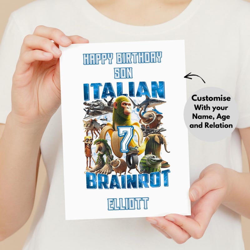 Brainrot Birthdays Cards - Etsy UK