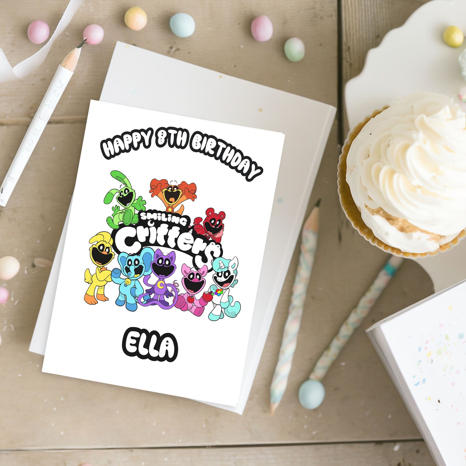Personalised Smiling Critters Birthday Card- Kids Personalised Birthday ...