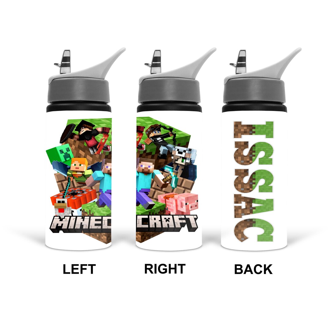 Personalised Minecraft Kids Waterbottle - Etsy