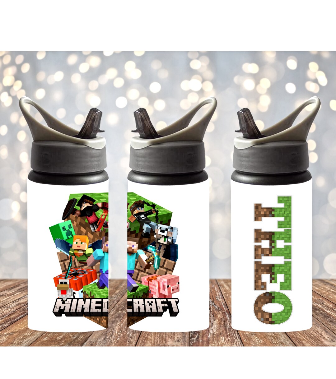 Personalised Minecraft Kids Waterbottle - Etsy