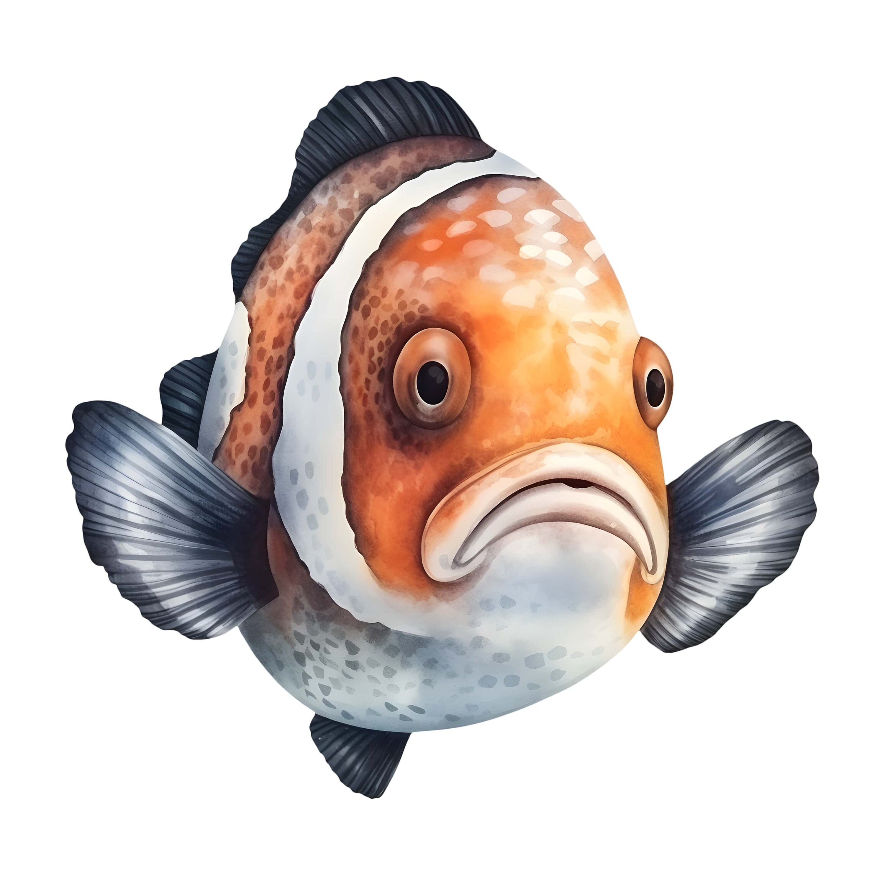 10 Watercolor Clownfish Nemo Clipart Aquarelle Drawing Sea - Etsy