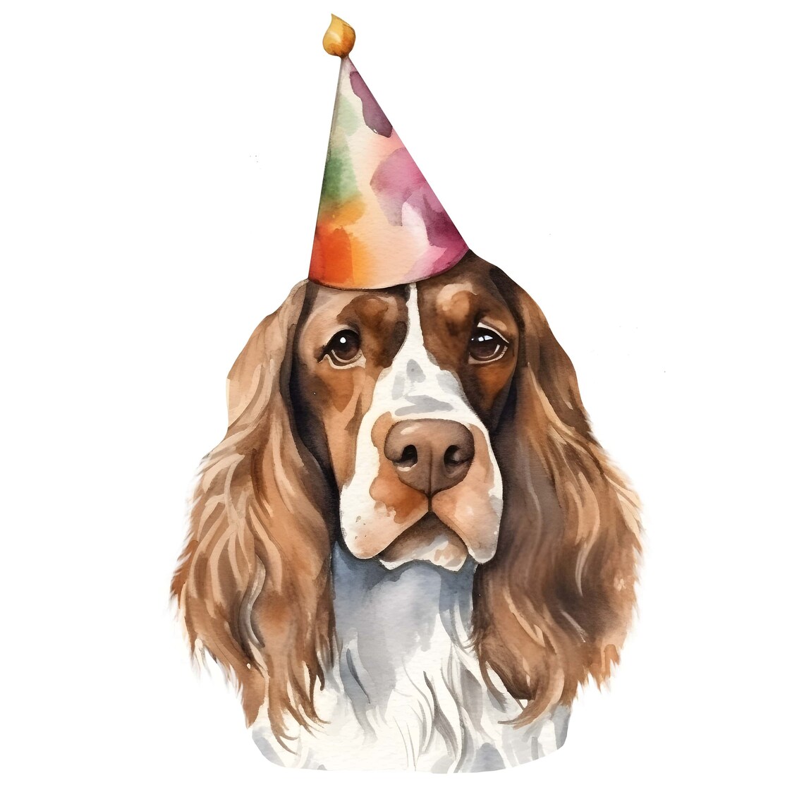 20 Watercolor Birthday Clipart, Aquarelle Drawing Birthday Animals Cake ...