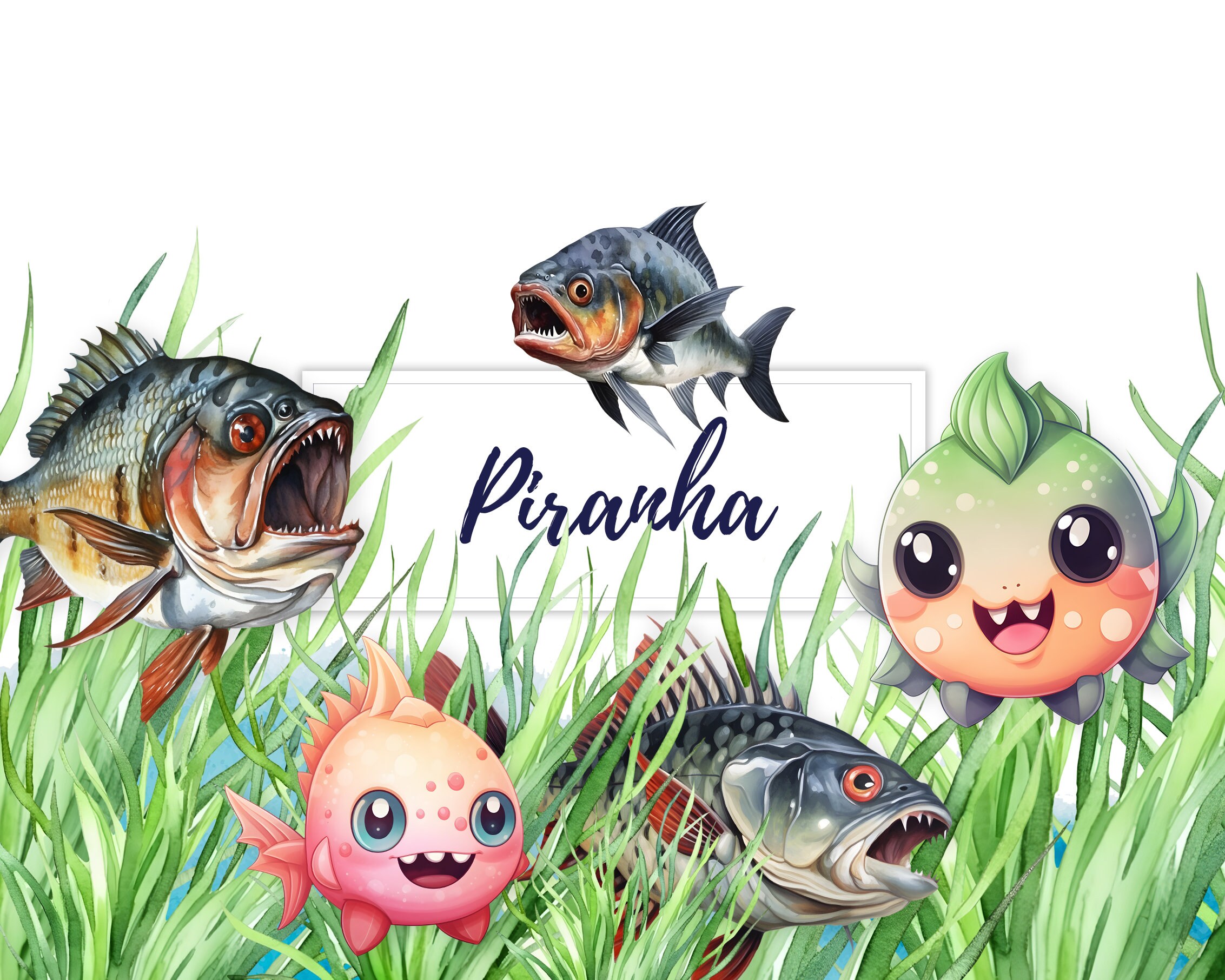Piranha Drawing