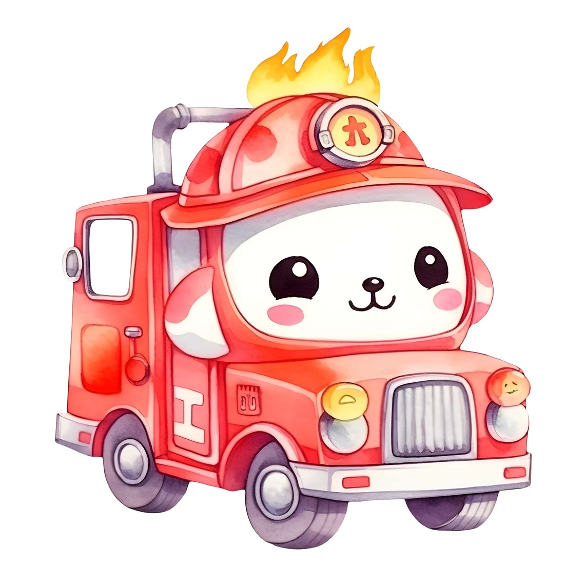 15 Watercolor Emergency Vehicle Clipart, Aquarelle First Responder ...