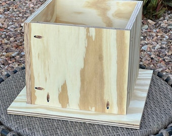 Large 12X12X12 Inches, With 18 In. Sq. Base Dog Training Feeding Box ...